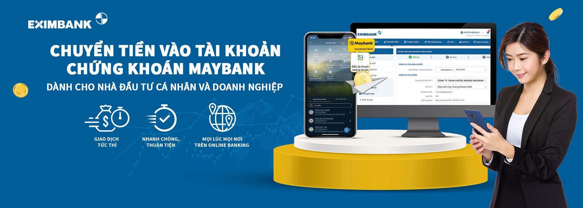 CHUYỂN TIỀN VÀO TÀI KHOẢN CHỨNG KHOÁN MAYBANK